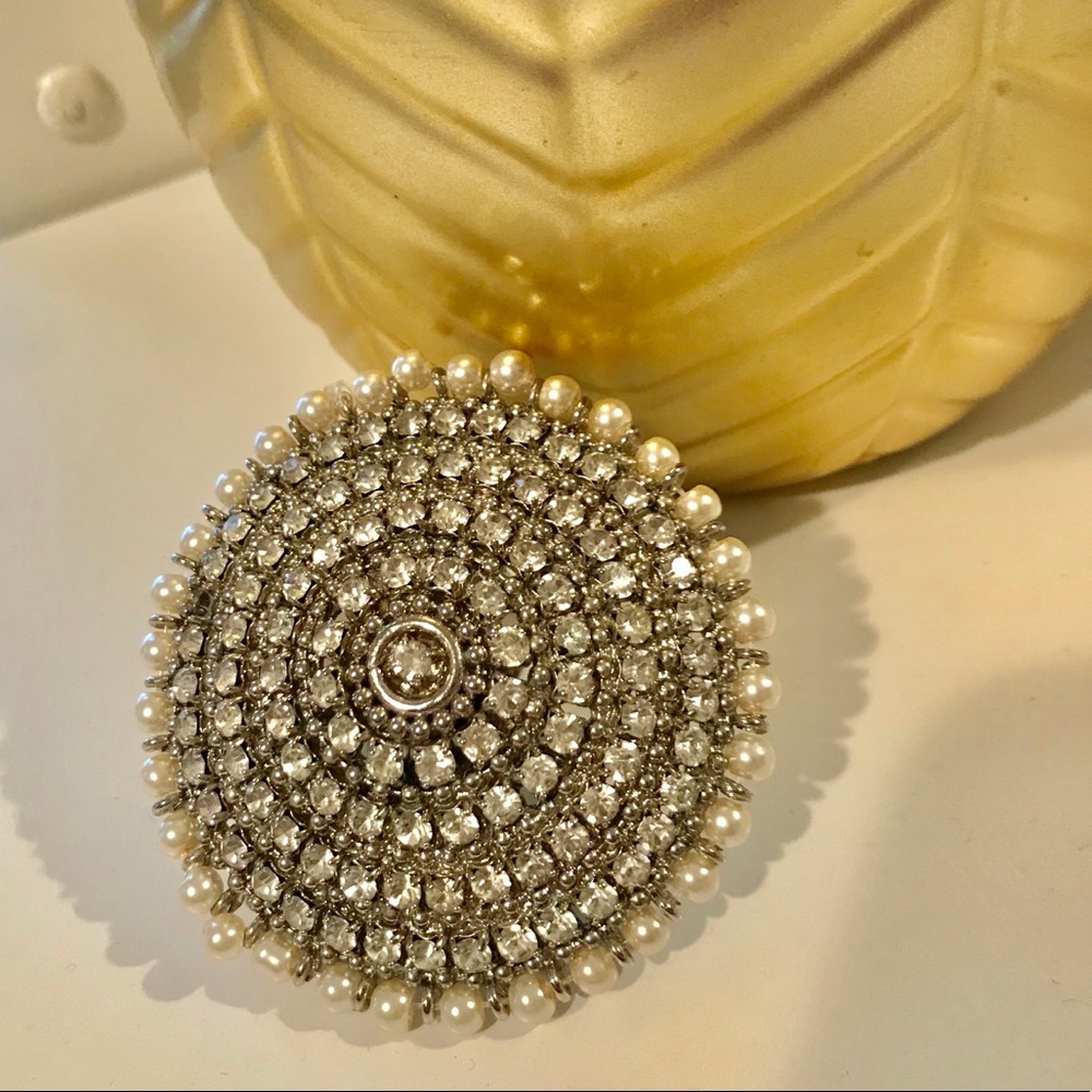 Large Pearl Ring Indian Pakistani Jewelry - Gem